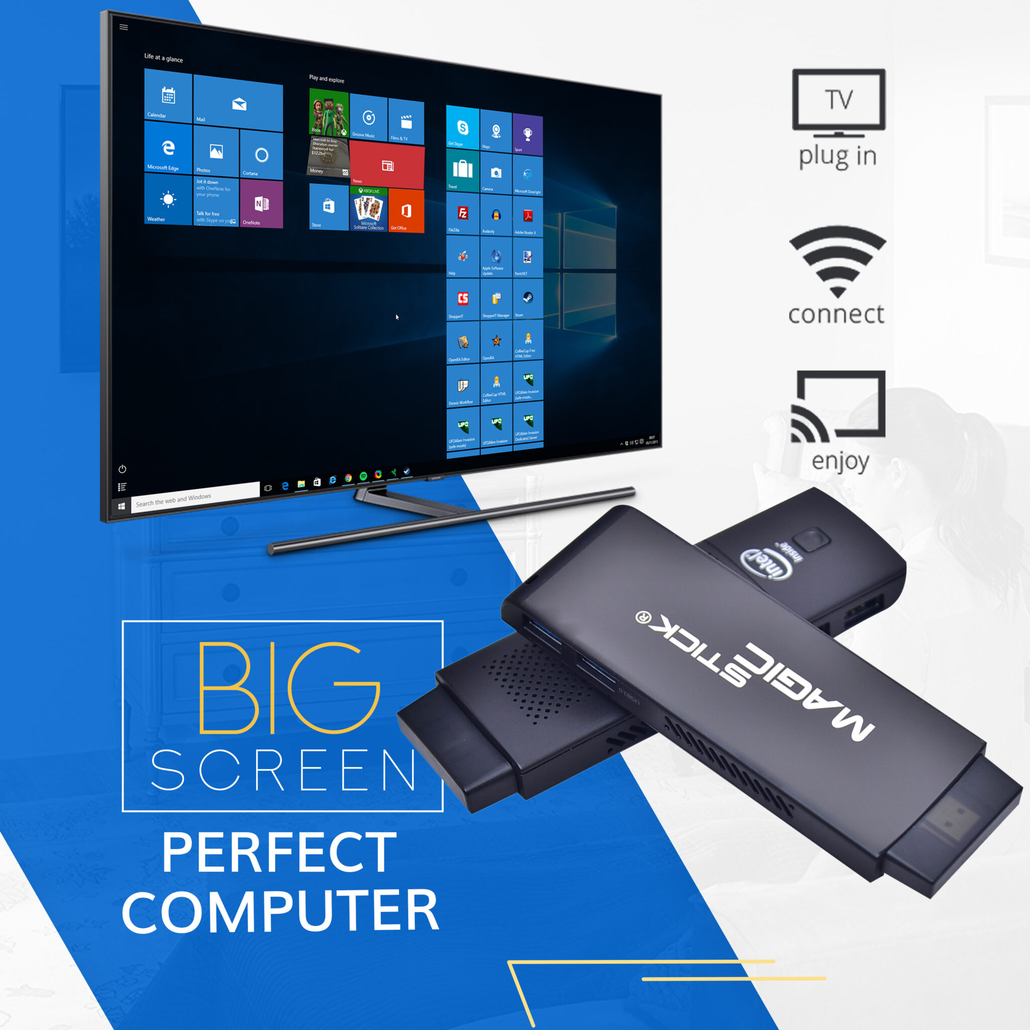 Magicstick One+,8Gb RAM, The Best Intel Mini PC Stick, Powerful Pocket ...