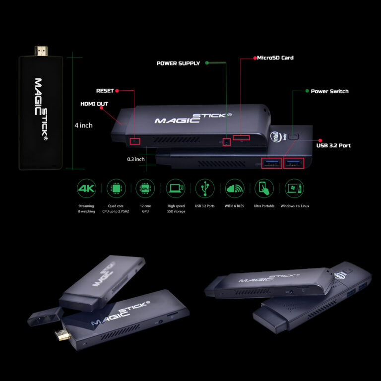 Magicstick One+,8Gb RAM, The Best Intel Mini PC Stick, Powerful Pocket ...